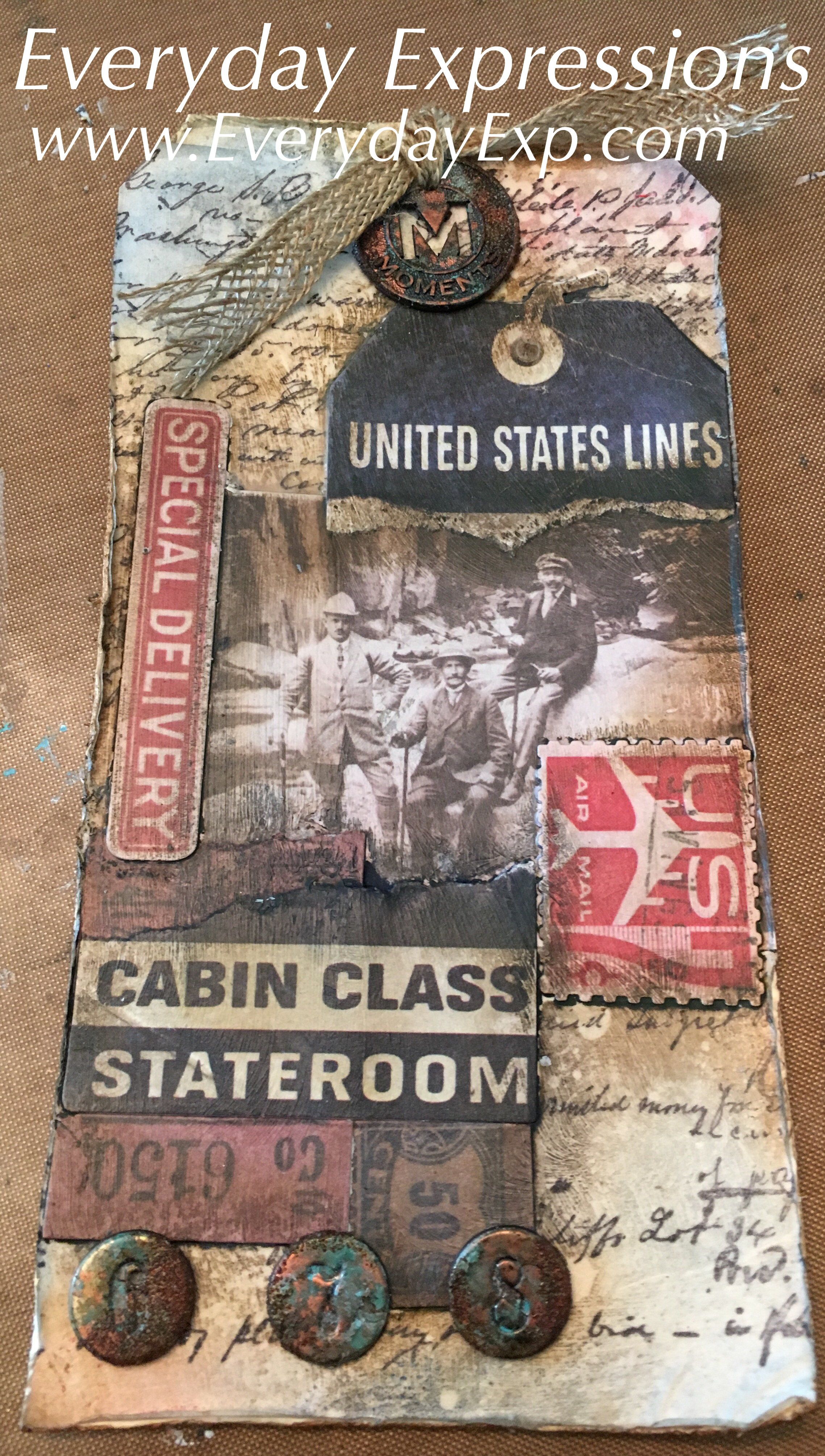 Distressed Collage Tag – Everyday Expressions