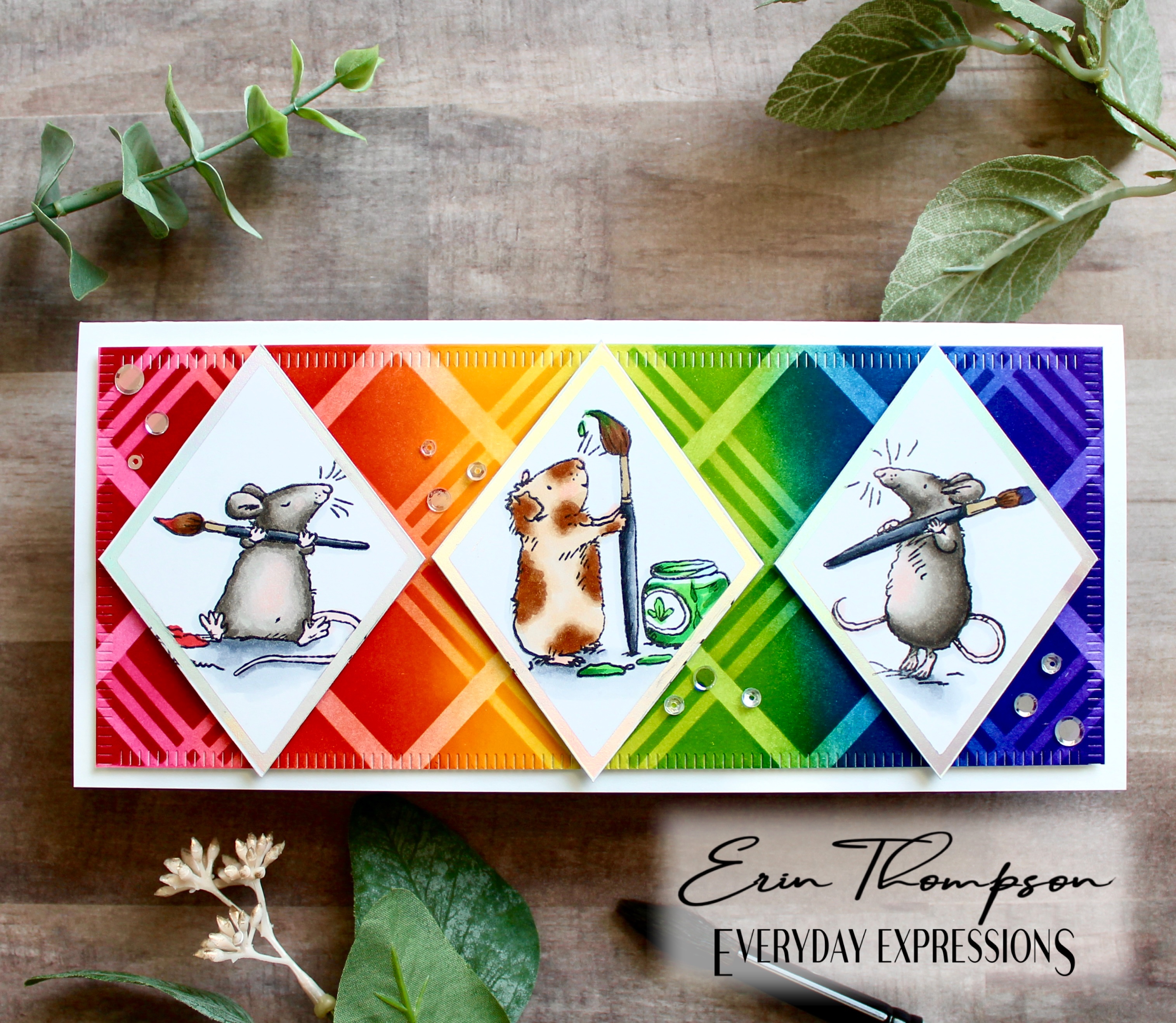 Fun Ink Blended & Stenciled Background – Everyday Expressions