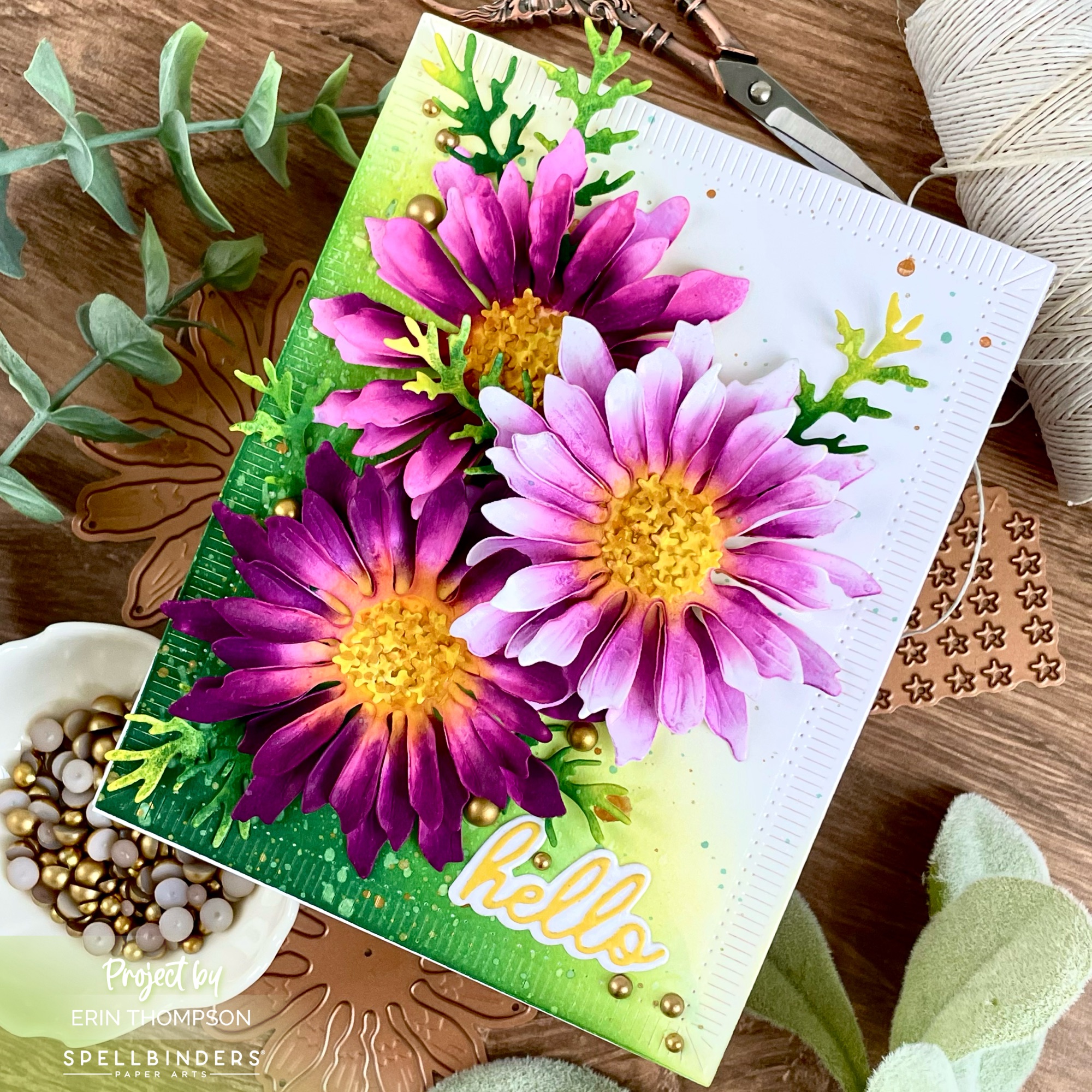 Shaped and Inked Flowers for Dimensional Cards – Everyday Expressions